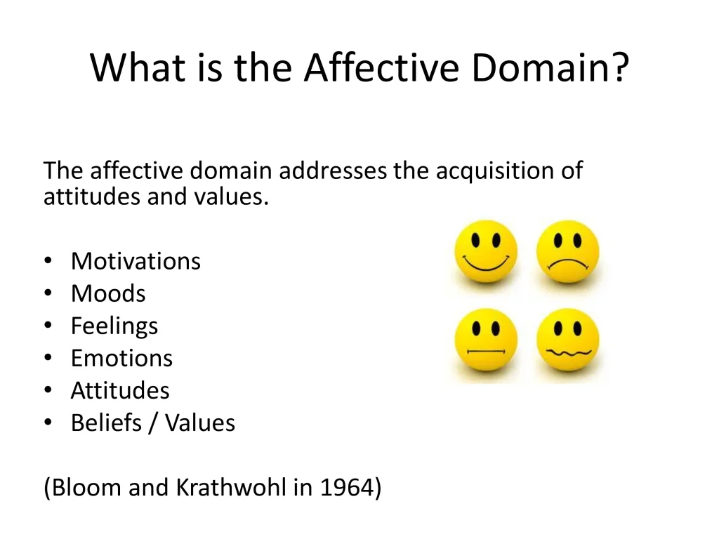Affective Domain of Bloom's Taxonomy
