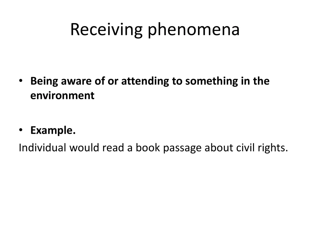 Affective Domain of Bloom's Taxonomy
