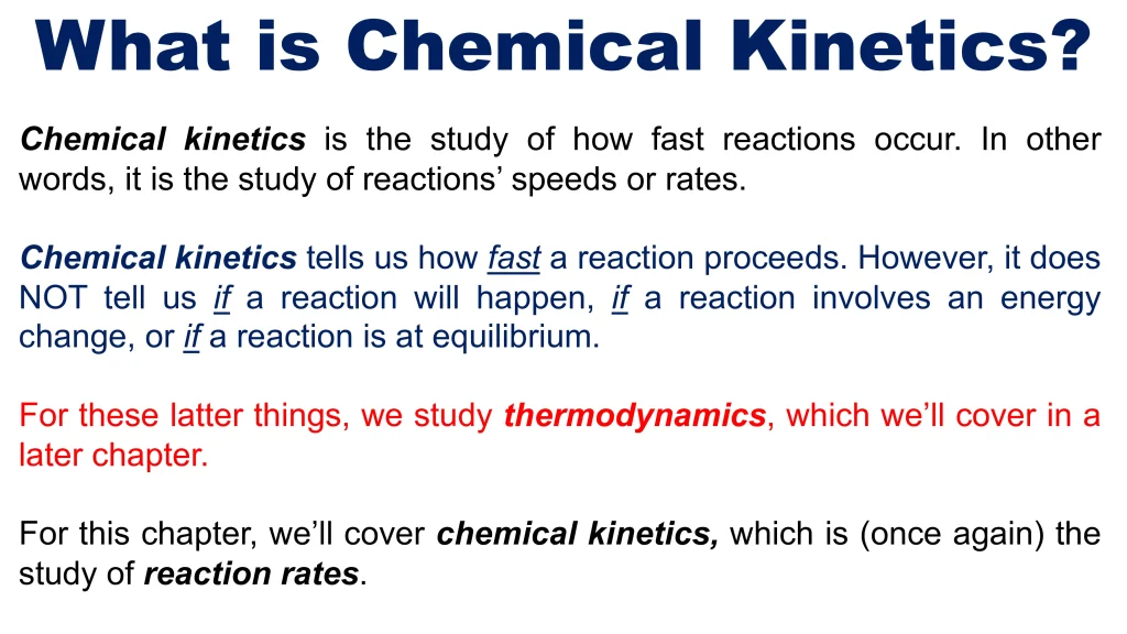 Chemical Kinetics
