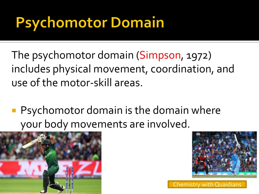 Psychomotor Domain of Bloom's Taxonomy